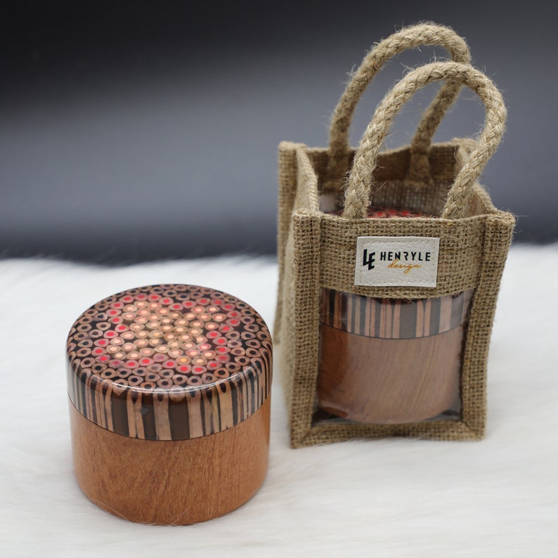 Flower-shape Jewelry Box Handmade Round Colorful Pencil | Etsy