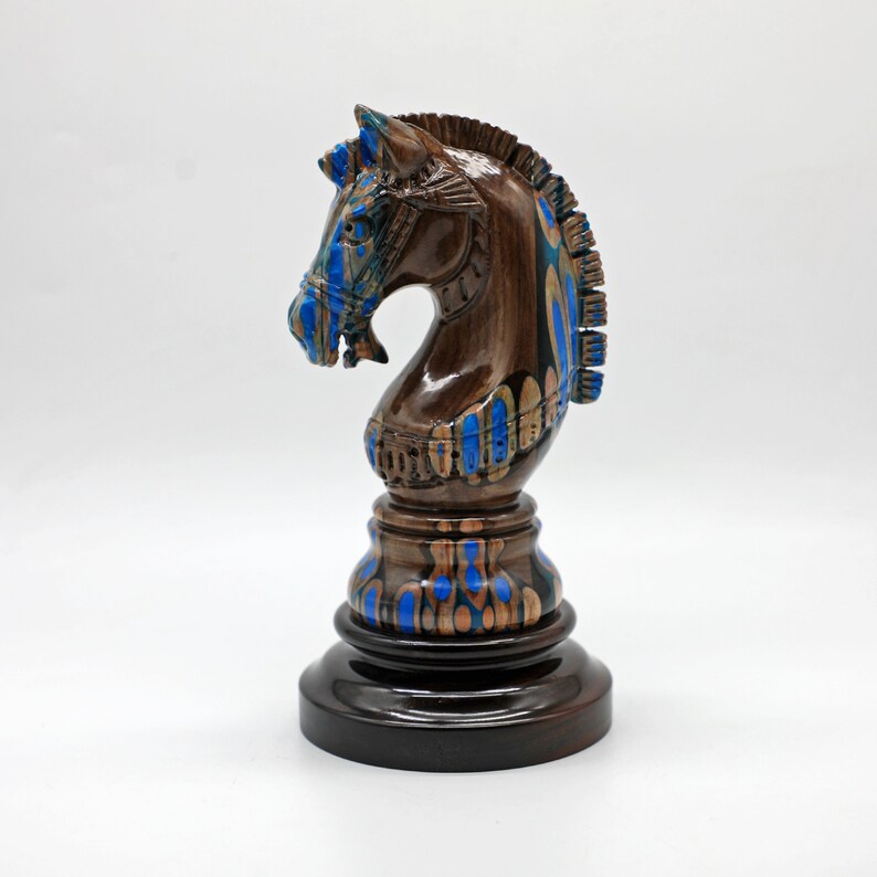 Giant Deluxe Chess Piece the Knight Blended of Wood Resin - Etsy