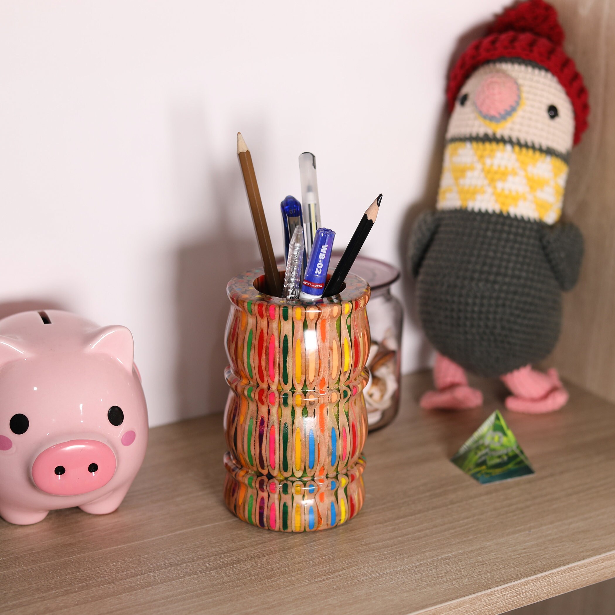 Colored Pencils Pen Holder Handmade Pen Stand Colorful - Etsy