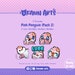 5x Pink PENGUIN Emotes pack 2 for Twitch and Discord Kawaii Lady Pengu ...