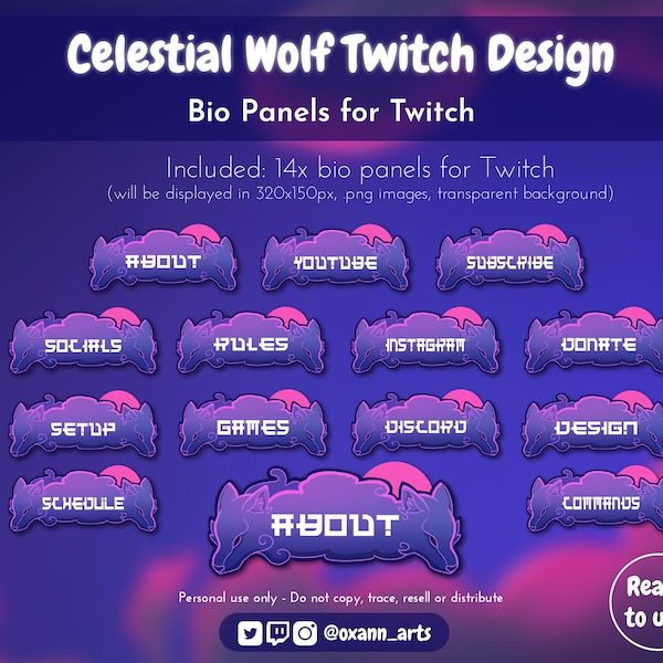 Twitch Wolf Panels - Etsy