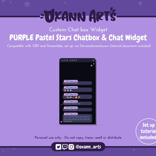 Starlight Twitch Chatbox Cute Stars & Sky Chat Box for - Etsy