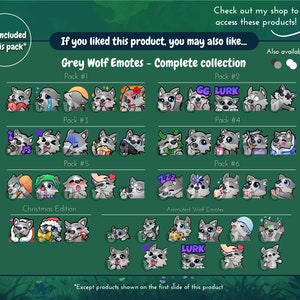 GREY Bongo Wolf Animated Emotes and Alerts for Twitch and Discord ...