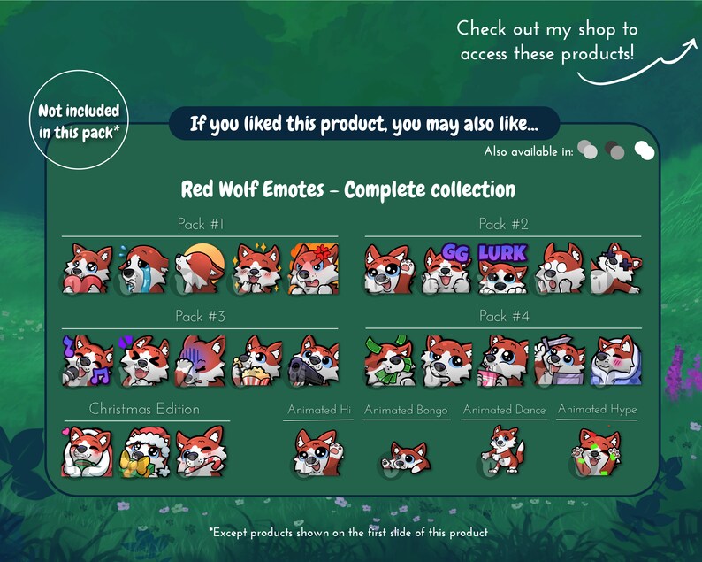 RED Hype Wolf With Confetti Animated Emote and Alert for | Etsy