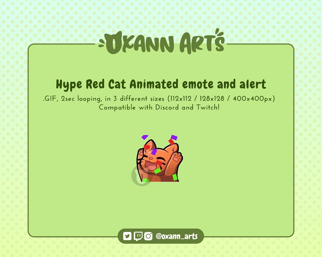 RED Hype Cat Animated Emote, Sticker and Alert for Twitch, Discord ...