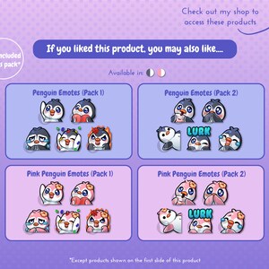 5x PENGUIN Emotes (pack #2) for Twitch and Discord | Kawaii Pengu Emoji ...