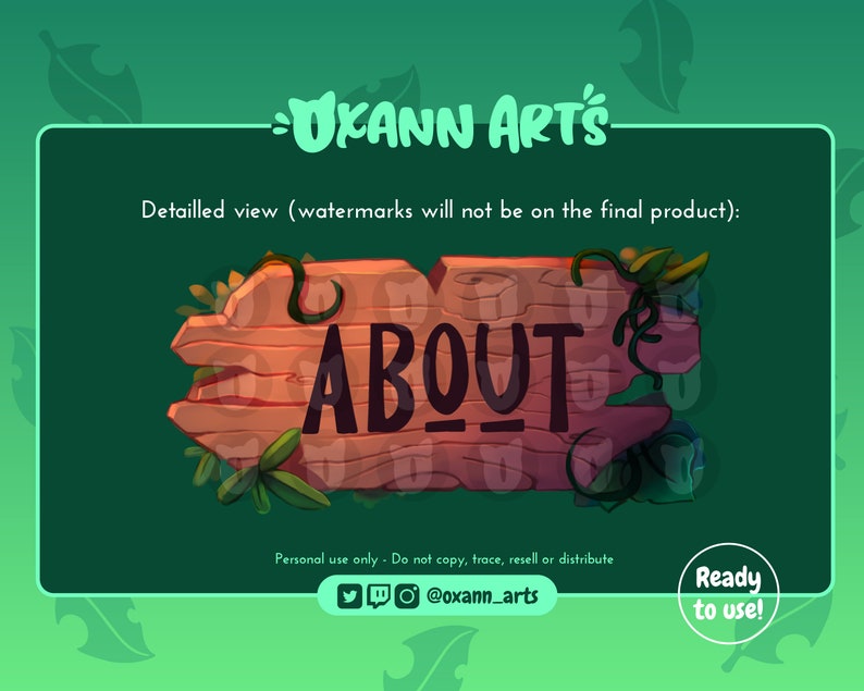 FOREST - 15 Stream Bio Panels for Twitch | Jungle Themed Streaming ...