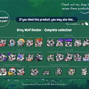 GREY Bongo Wolf Animated Emotes and Alerts for Twitch and - Etsy