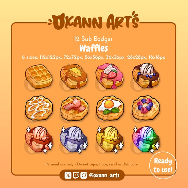 Twitch Badges Waffle - Etsy