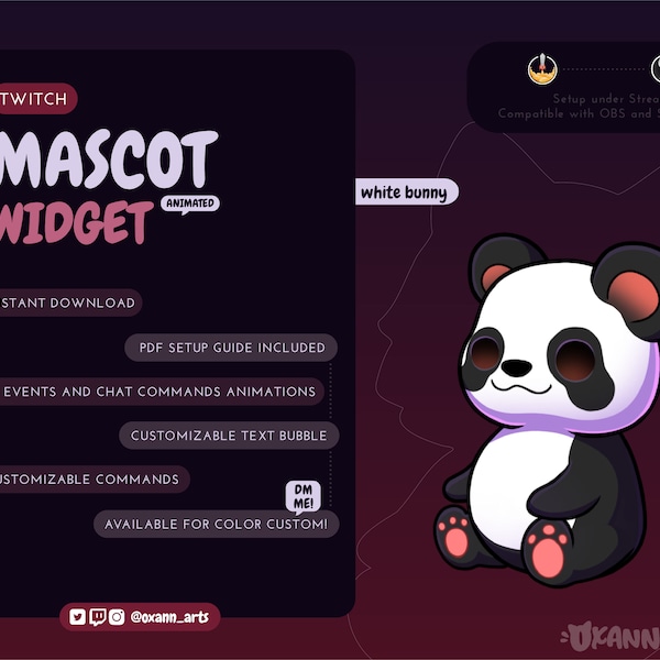 Twitch Alerts Animated Panda - Etsy