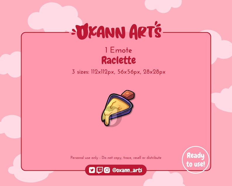 RACLETTE Emote for Twitch, Discord and Streaming (1-pack) - Etsy
