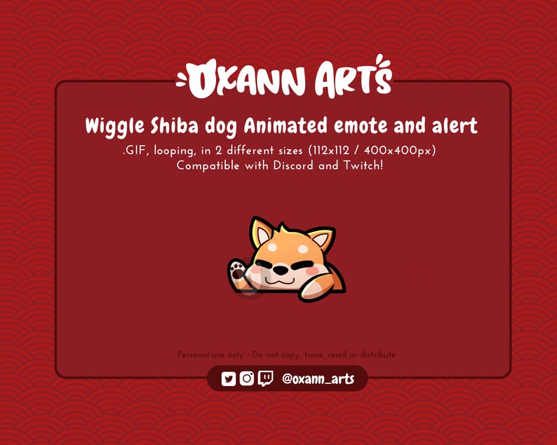 Shiba Inu Bongo Animated Emote | Twitch, Discord (GIF) - Etsy