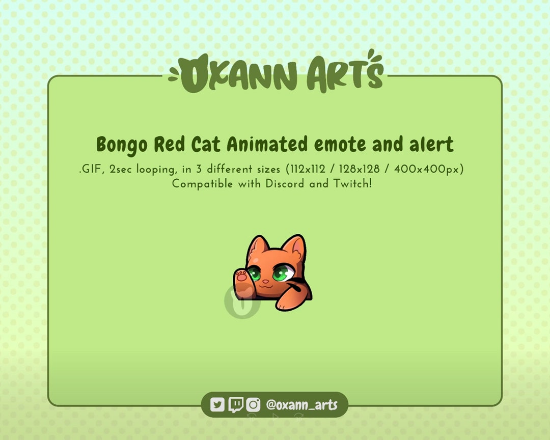 RED Bongo Cat Animated Emote, Sticker and Alert for Twitch, Discord ...