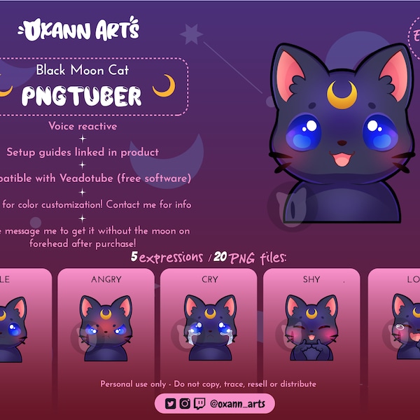 Vtuber Cat Avatar - Etsy
