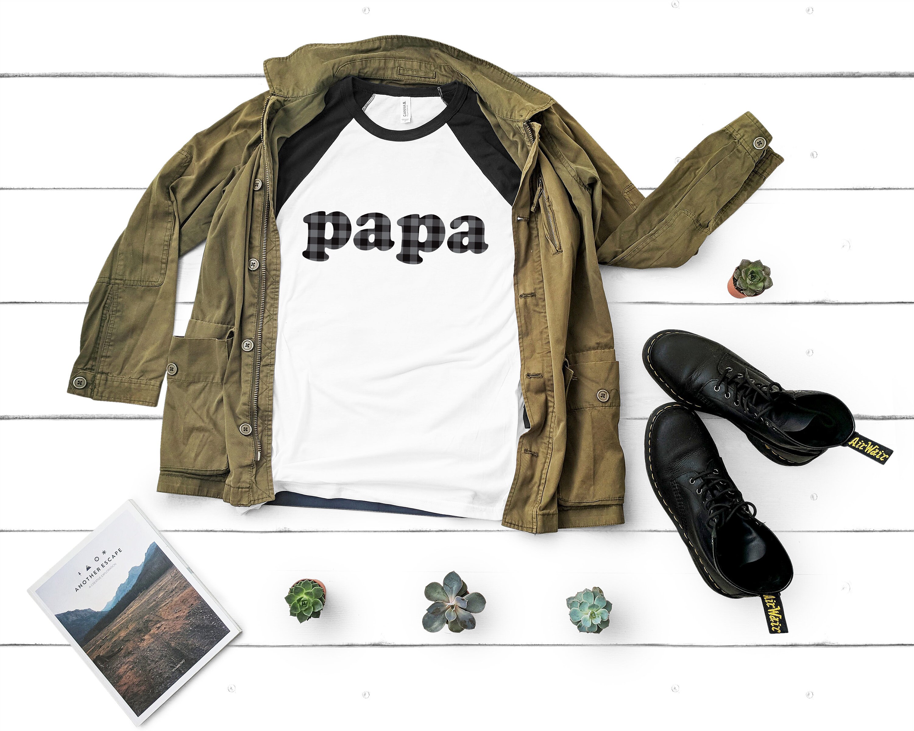 Papa SVG 3 Ways Papa Buffalo Check Papa Camo Papa Retro Father's Day ...