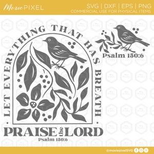 Vintage Faith Based SVG Psalm 150:6 Christian Graphics for Women Jesus ...