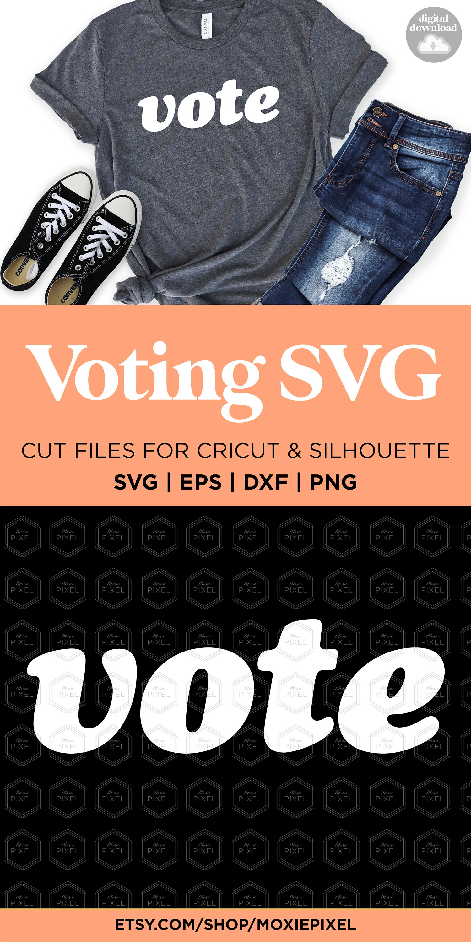 White Vote SVG Voting SVG Vote Clip Art Vote Graphic Political Svg Vote ...