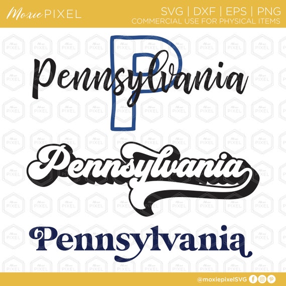 Pennsylvania SVG Files Pennsylvania Word Art States Svg | Etsy