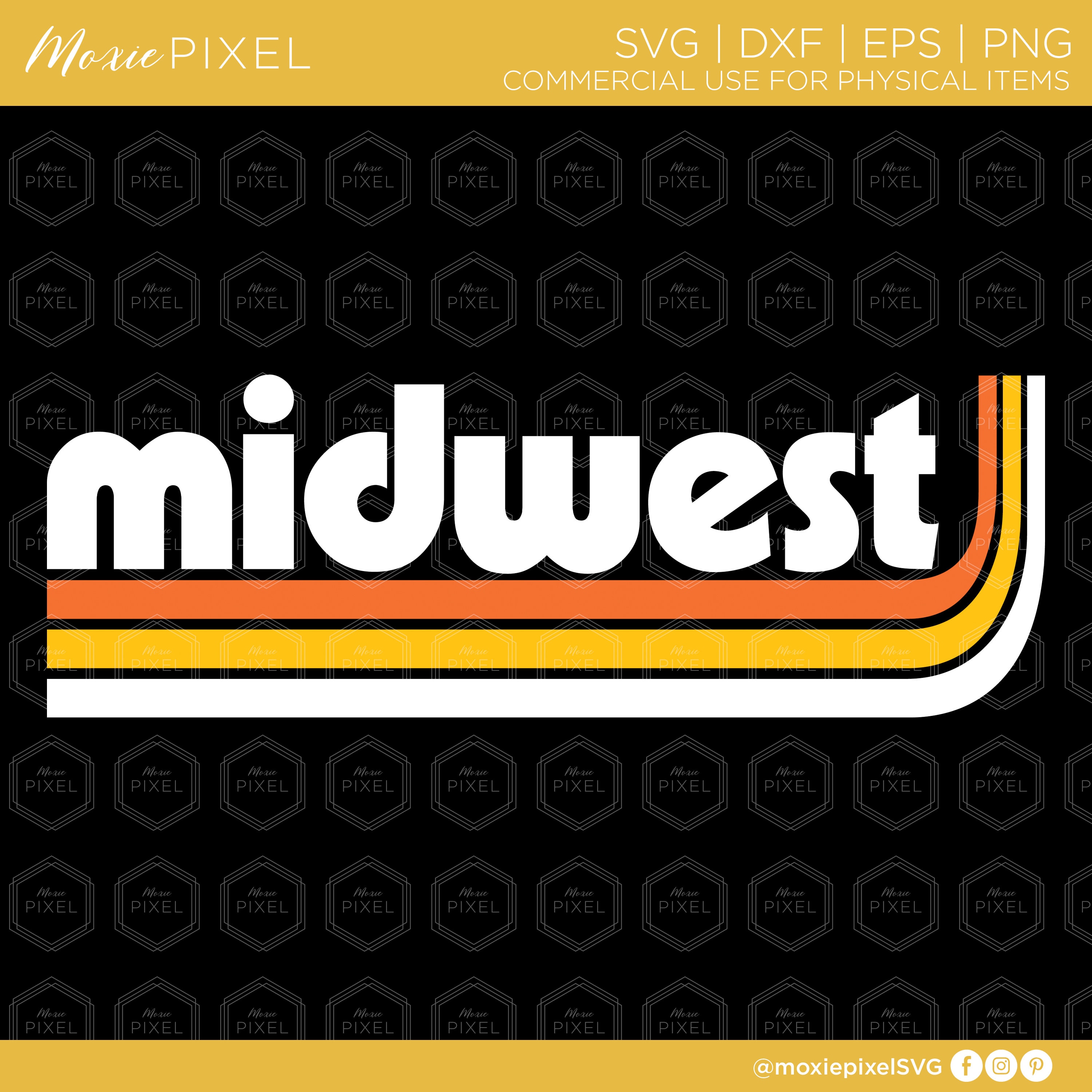 Midwest 80s Retro SVG - Fun Word Art - Midwest Svg - Midwest Retro Cut ...