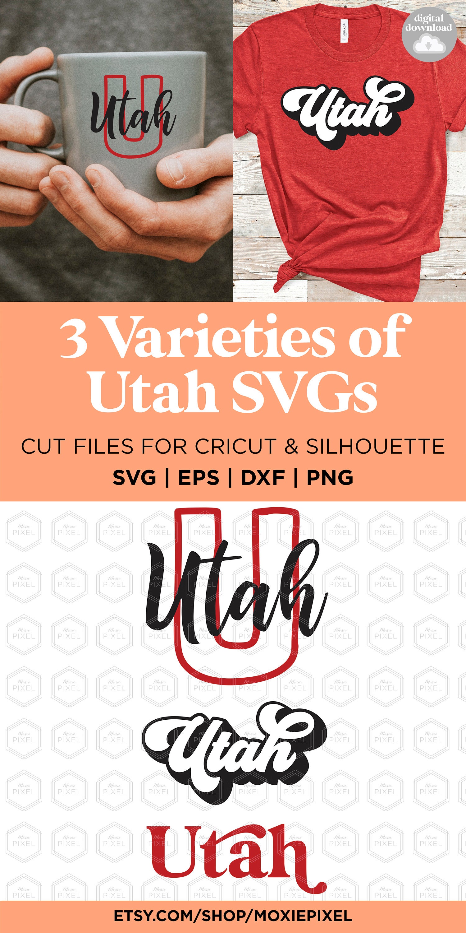 Utah SVG Files Utah Word Art States Svg Utah Cut Files - Etsy