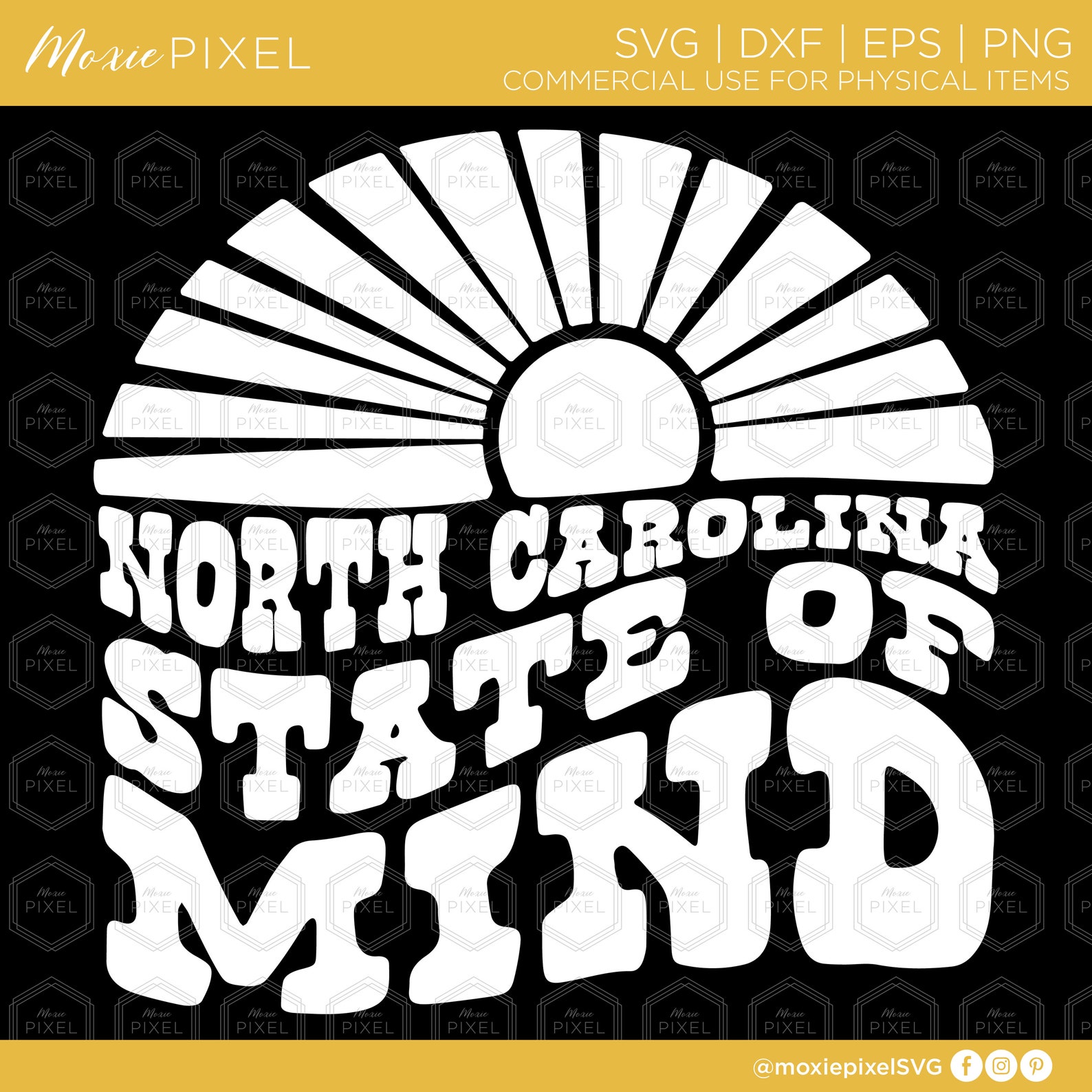 North Carolina State of Mind SVG Files North Carolina Word Art States ...