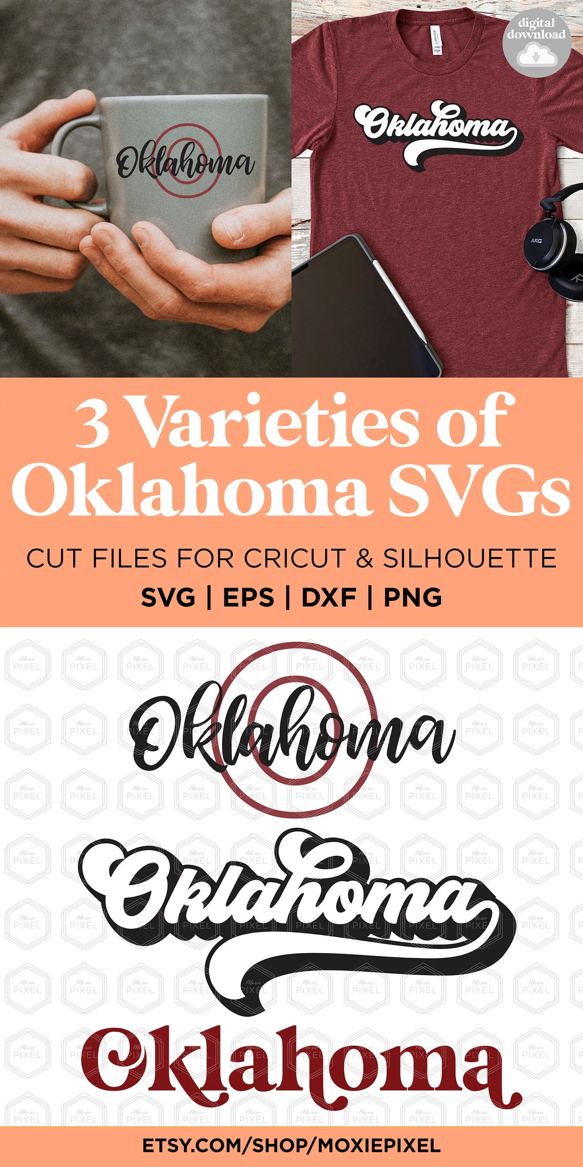 Oklahoma SVG Files Oklahoma Word Art States Svg Oklahoma | Etsy