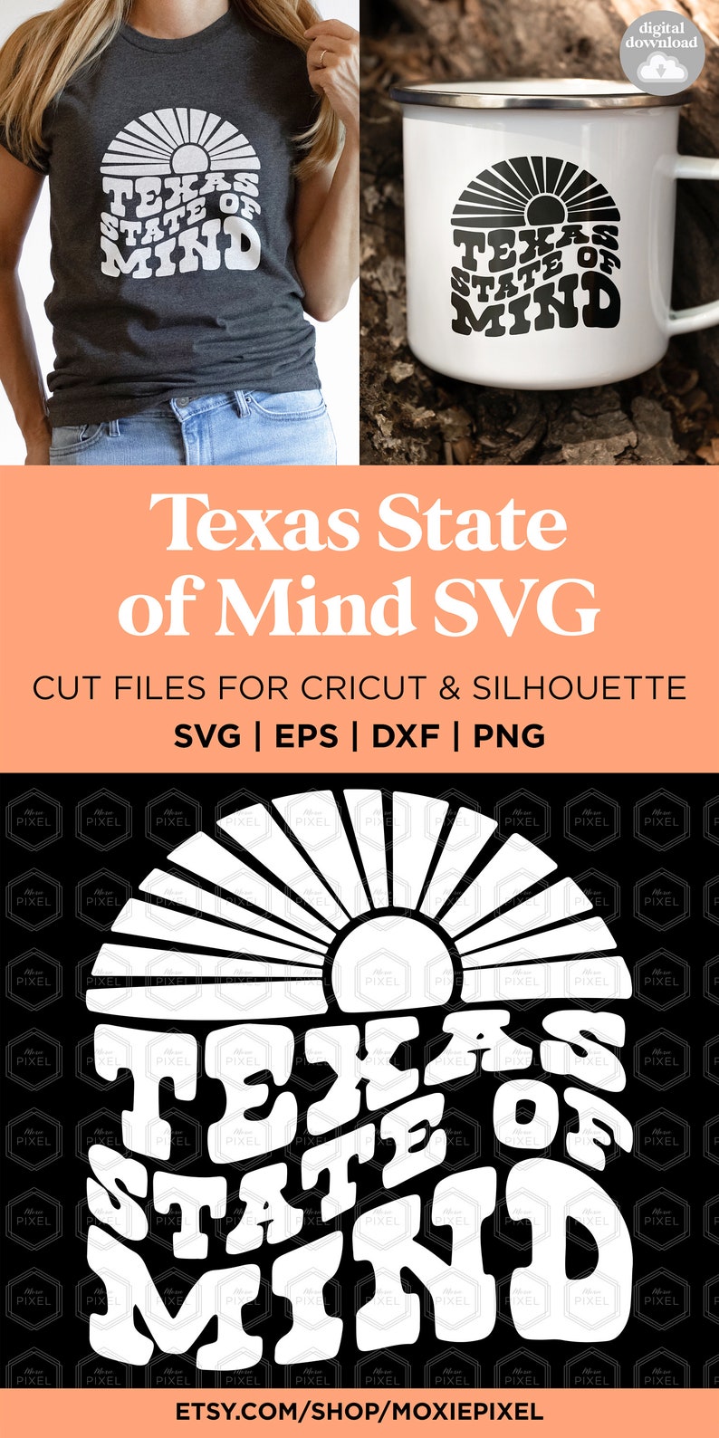 Texas State of Mind SVG Files Texas Word Art States Svg Texas Cut Files ...
