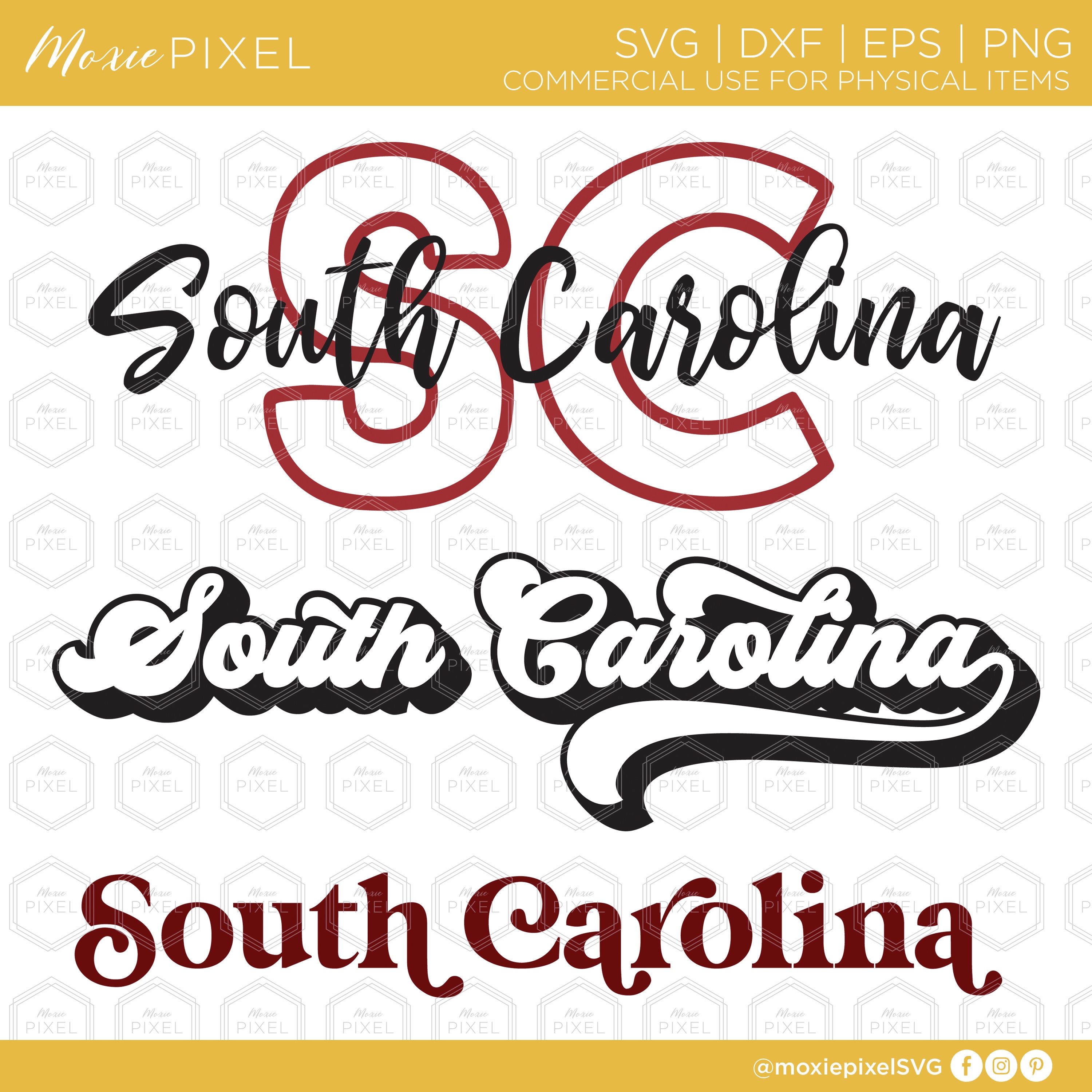 South Carolina SVG Files South Carolina Word Art States - Etsy