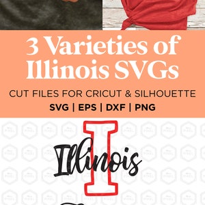 Illinois SVG Files - Illinois Word Art - States Svg - Illinois Cut ...