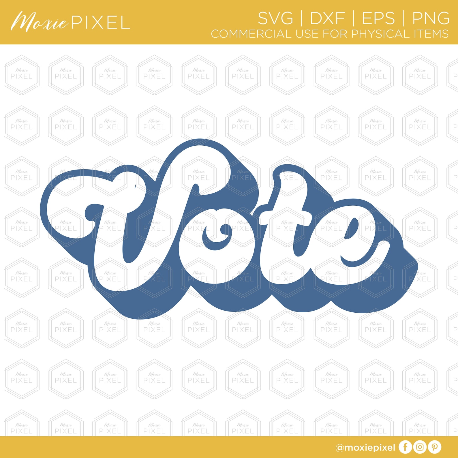 White & Blue Retro Vote SVG Voting SVG Vote Clip Art - Etsy