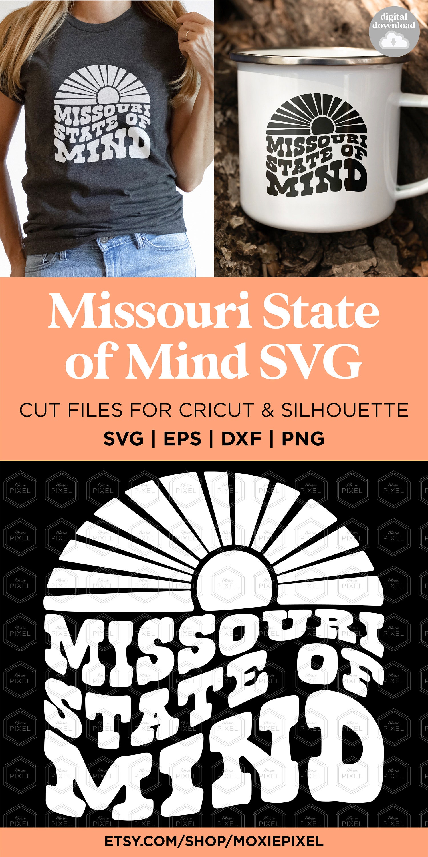 Missouri State of Mind SVG Files Missouri Word Art States Svg Missouri ...