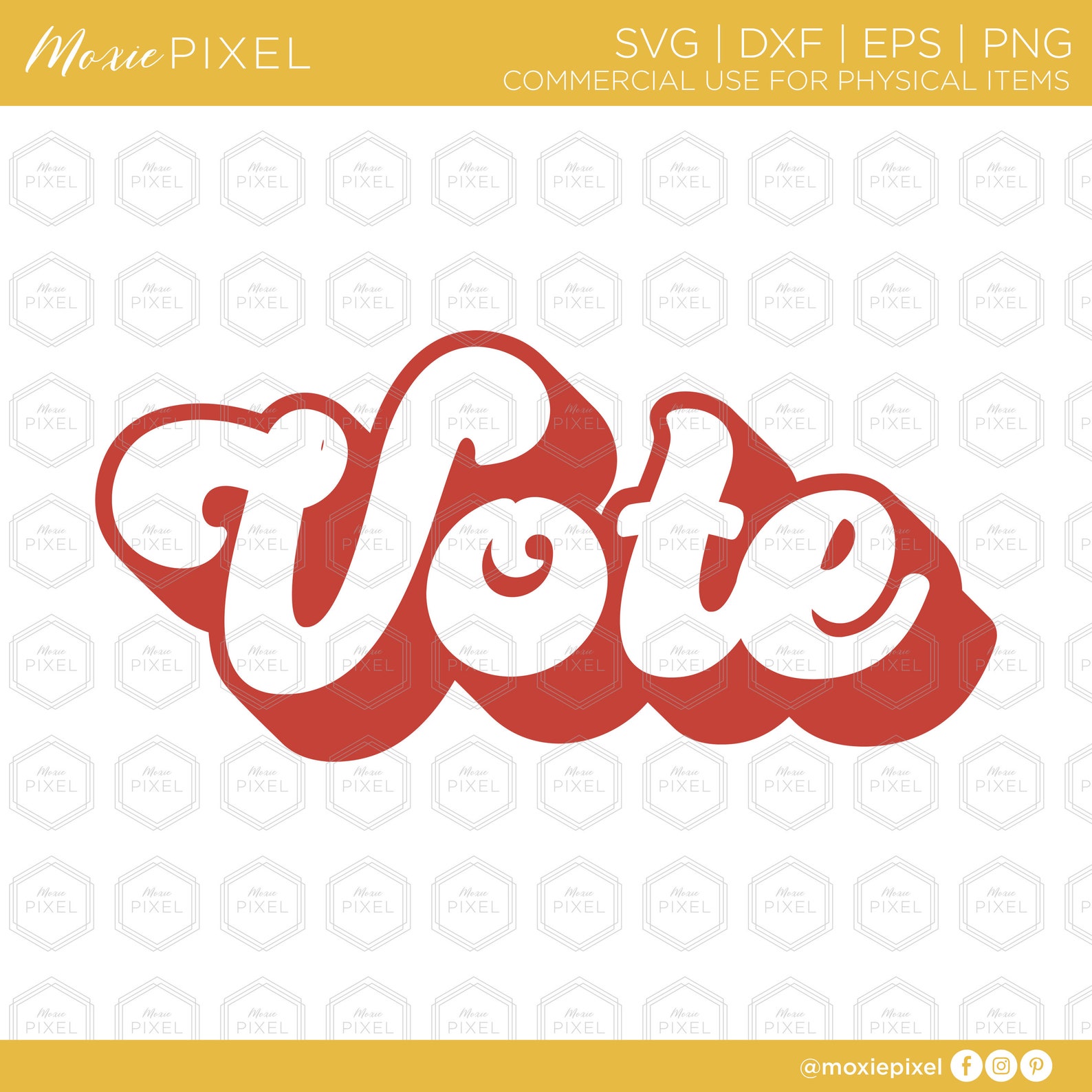 White & Red Retro Vote SVG Voting SVG Vote Clip Art Vote Graphic ...