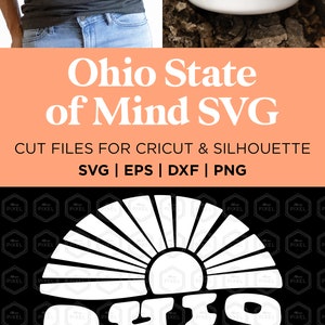 Ohio State of Mind SVG Files - Ohio Word Art - States Svg - Ohio Cut ...