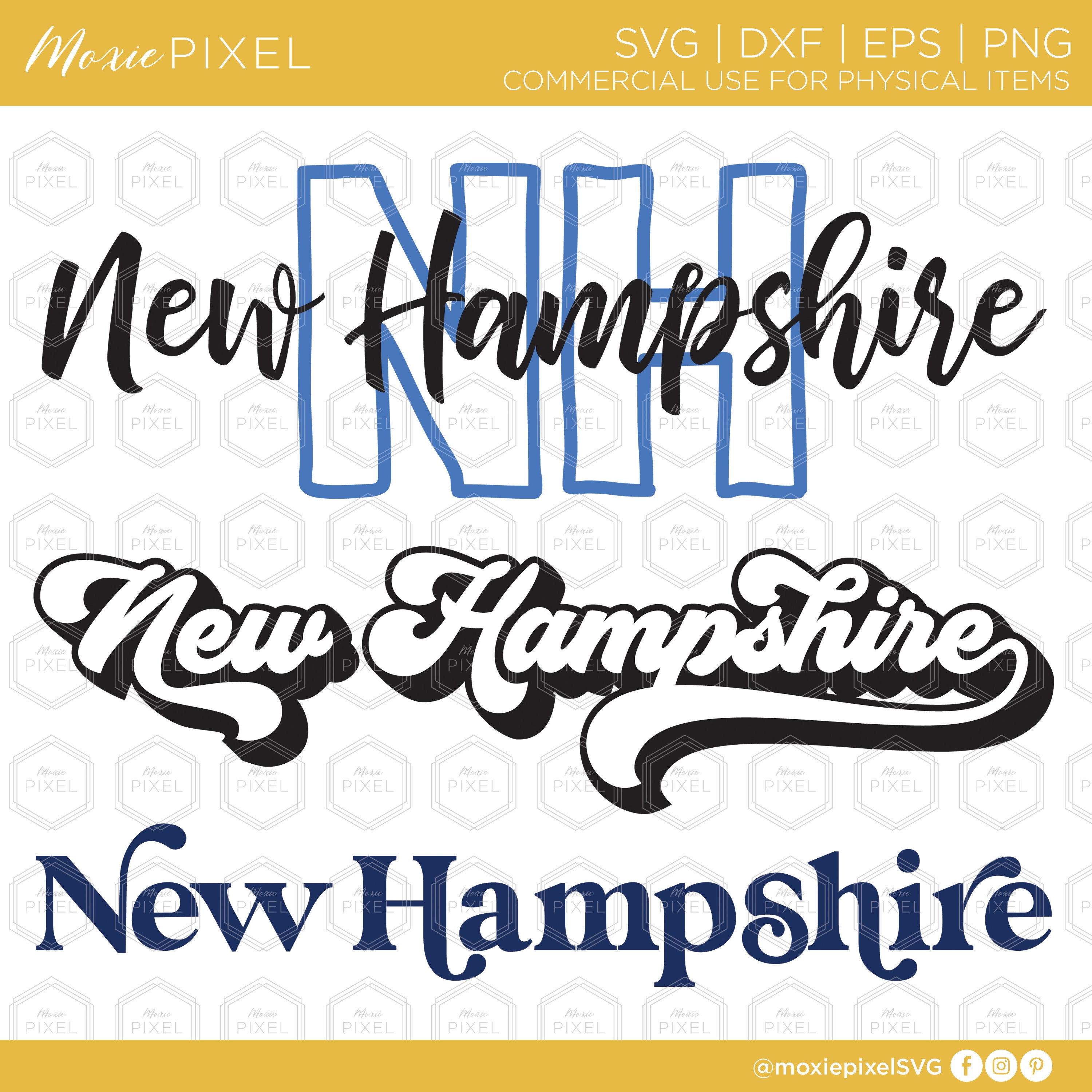 New Hampshire SVG Files New Hampshire Word Art States Svg - Etsy