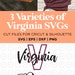 Virginia SVG Files Virginia Word Art States Svg Virginia - Etsy
