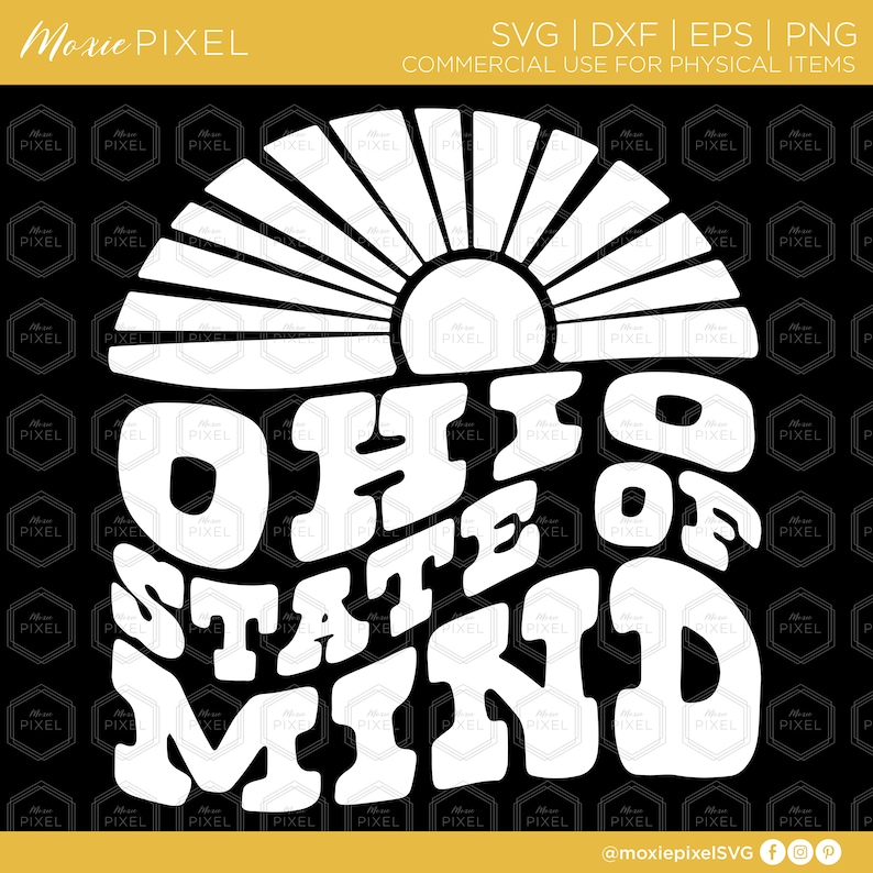 Ohio State of Mind SVG Files Ohio Word Art States Svg Ohio Cut Files ...