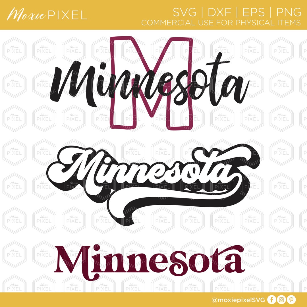 Minnesota SVG Files Minnesota Word Art States Svg Minnesota Cut Files ...