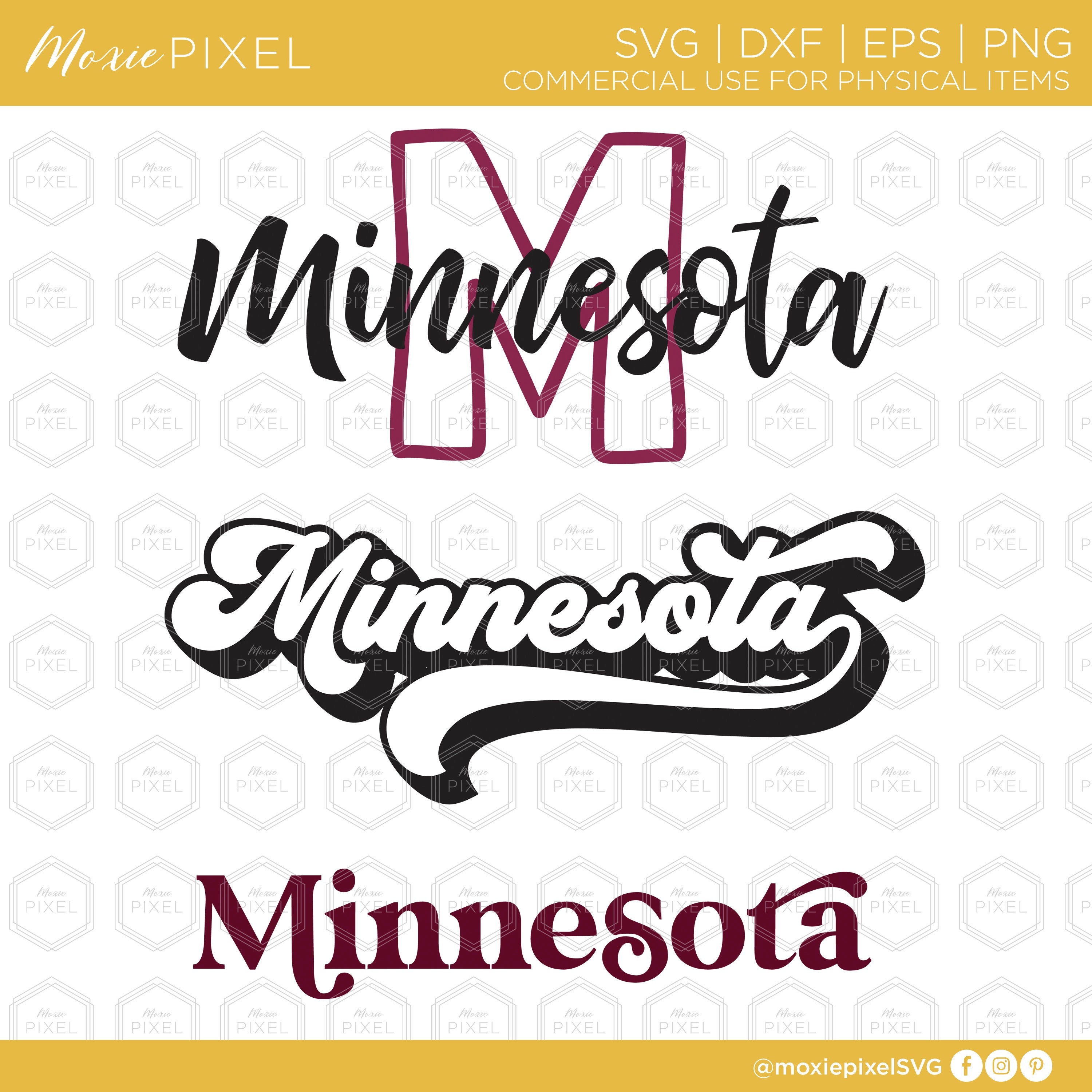 Minnesota SVG Files Minnesota Word Art States Svg Minnesota Cut Files ...