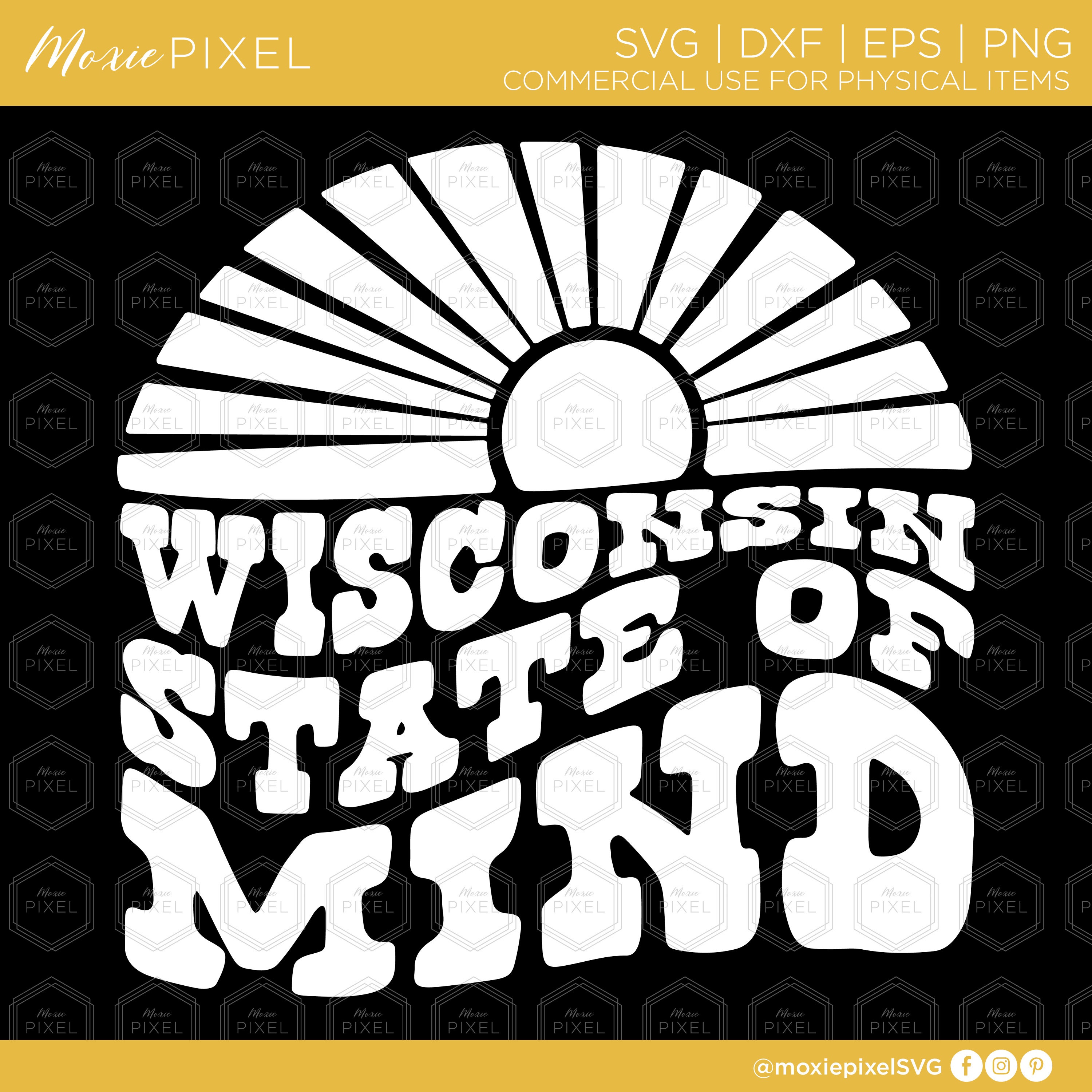 Wisconsin State of Mind SVG Files - Wisconsin Word Art - States Svg ...