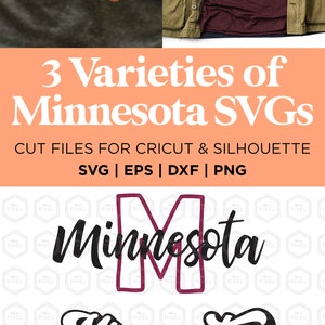 Minnesota SVG Files Minnesota Word Art States Svg Minnesota Cut Files ...