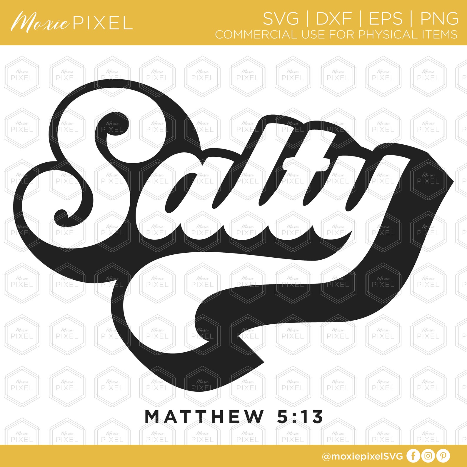 Salty SVG Inspirational Svg Matthew 5 13 Svg Bible Verse Cut Files for ...