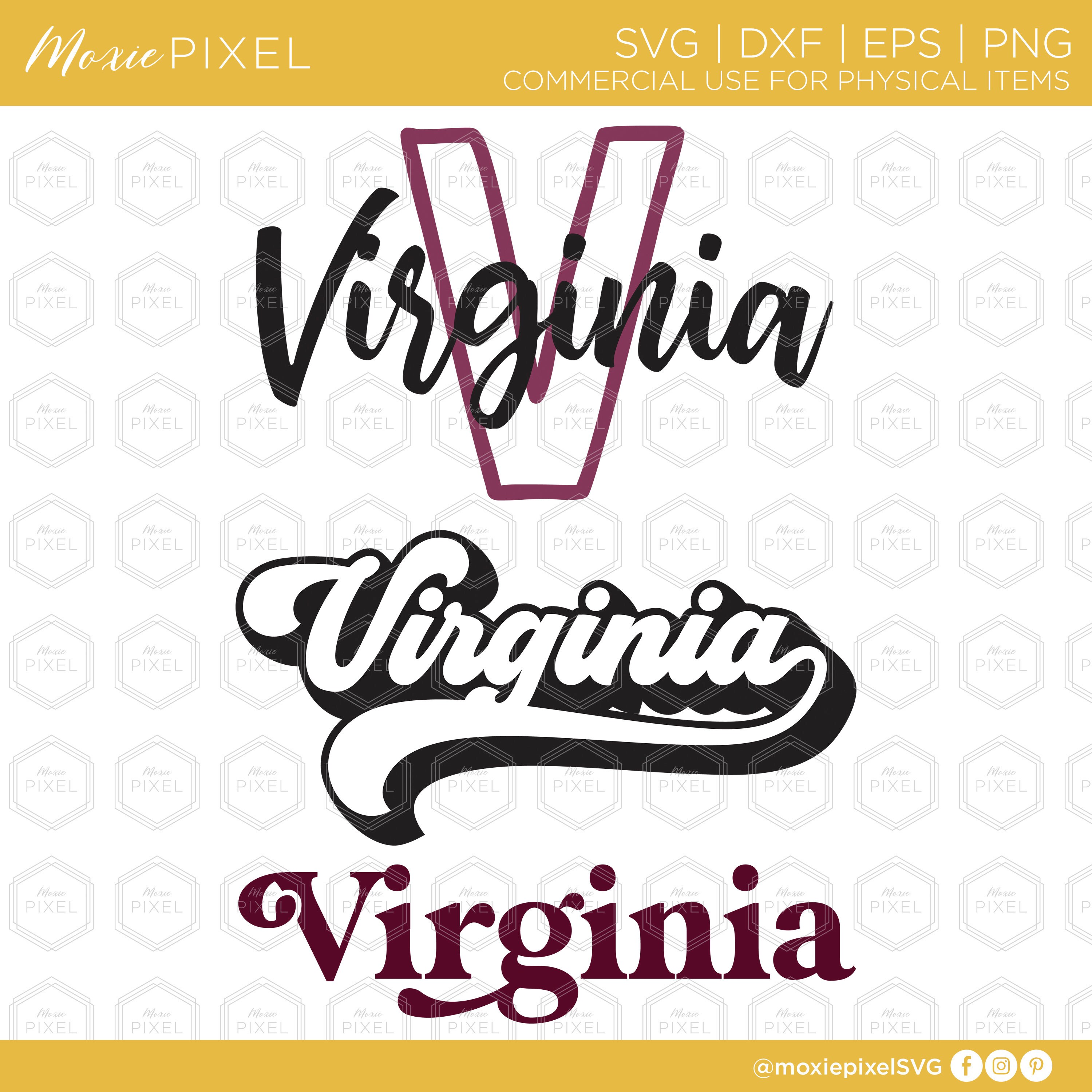 Virginia SVG Files Virginia Word Art States Svg Virginia Cut Files for ...