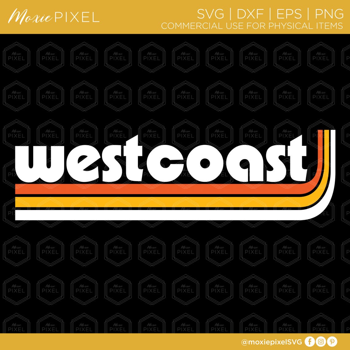 West Coast Retro SVG: 80s Style Cut Files - Etsy