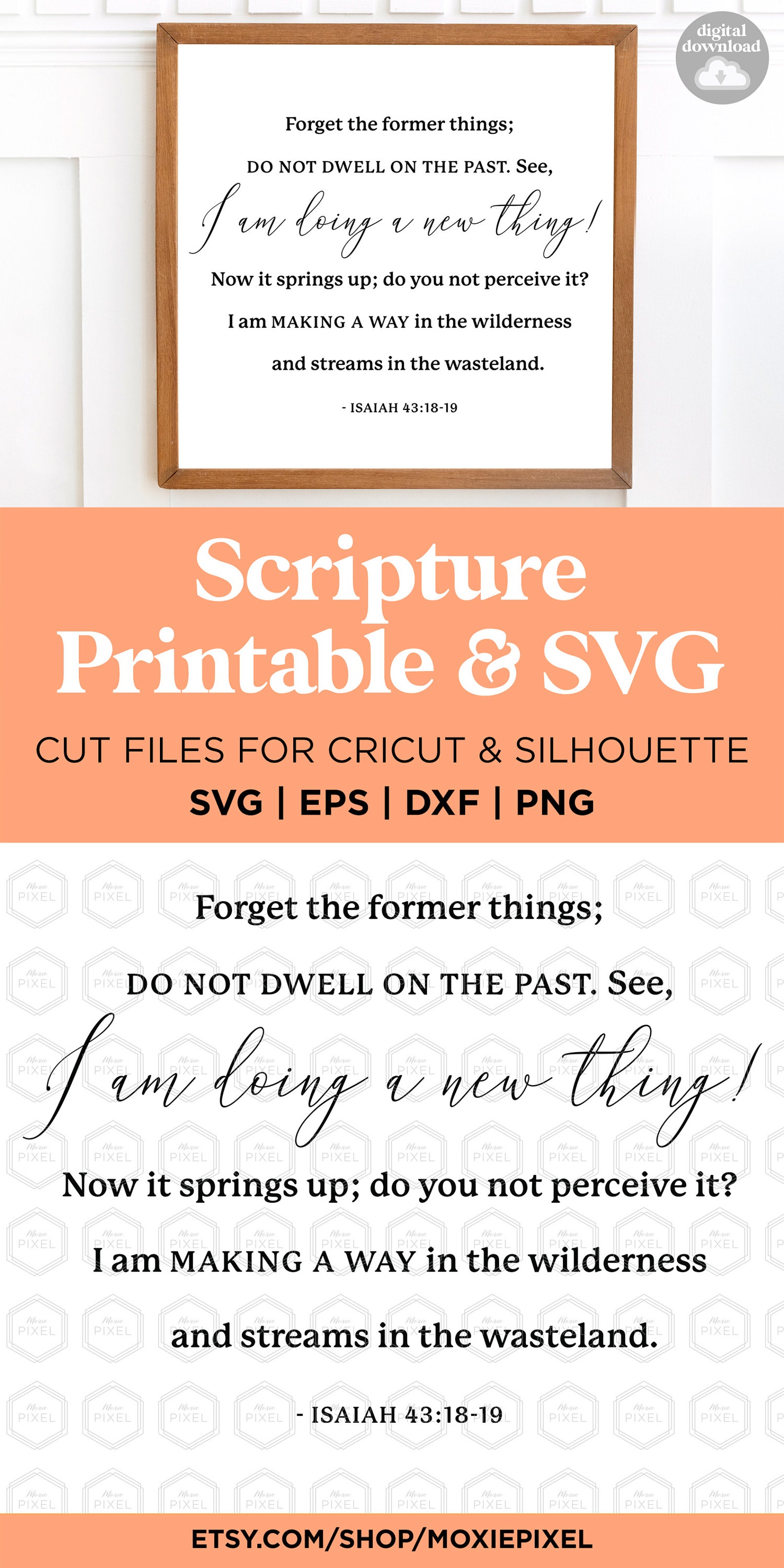 I Am Doing A New Thing Scripture Printable - Inspirational Wall Art ...