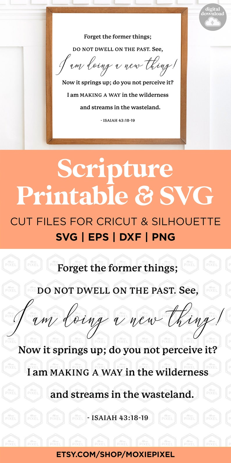 I Am Doing A New Thing Scripture Printable - Inspirational Wall Art ...