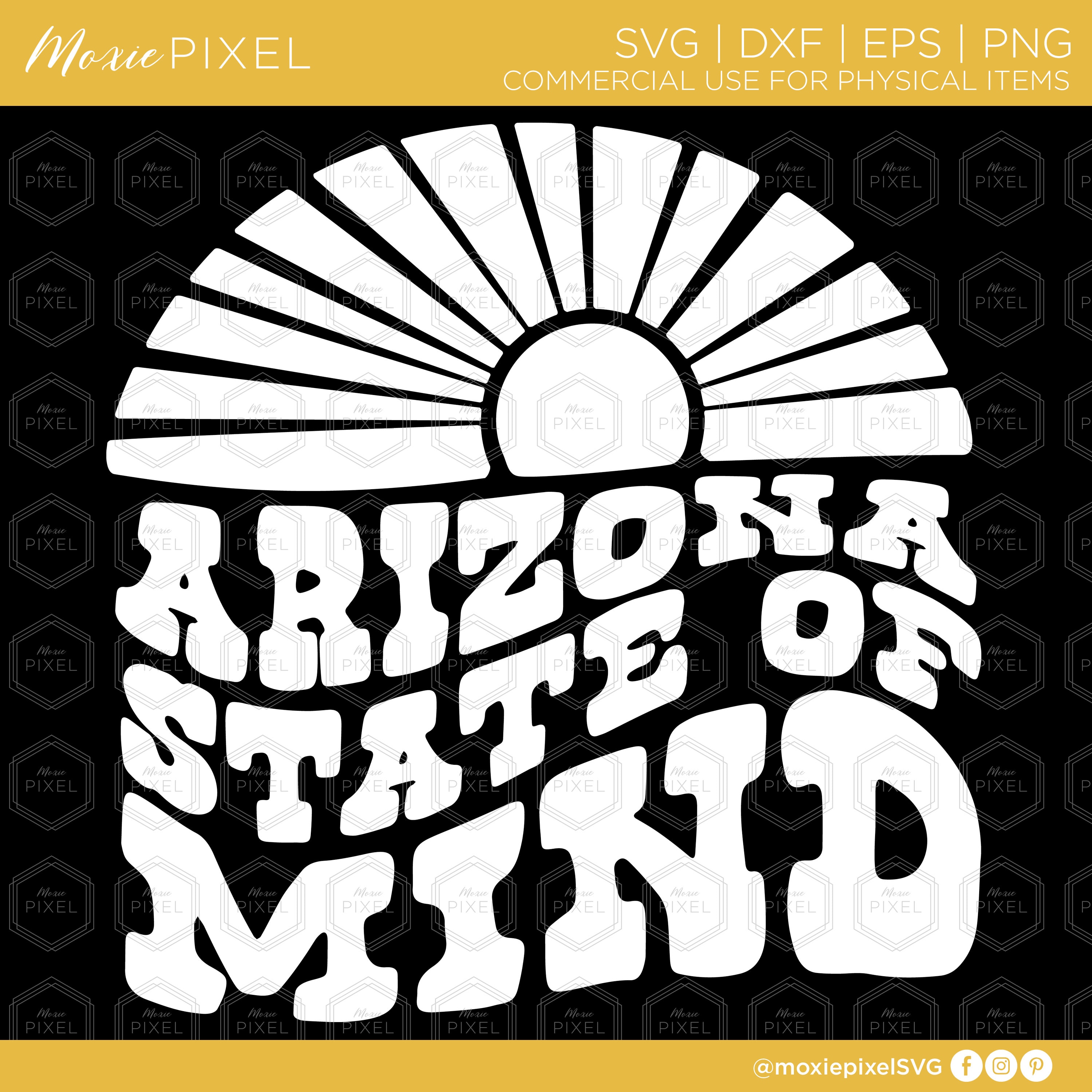 Arizona State of Mind SVG Files Arizona Word Art States Svg Arizona Cut ...