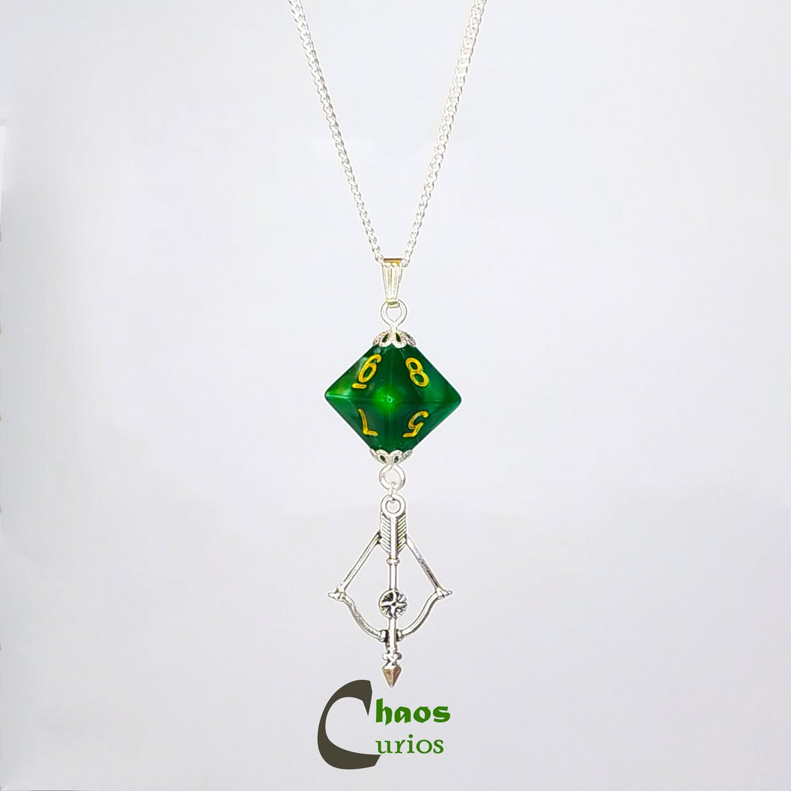 Dnd D8 Dice Crossbow Necklace Silver Finishing Dnd Swag - Etsy UK