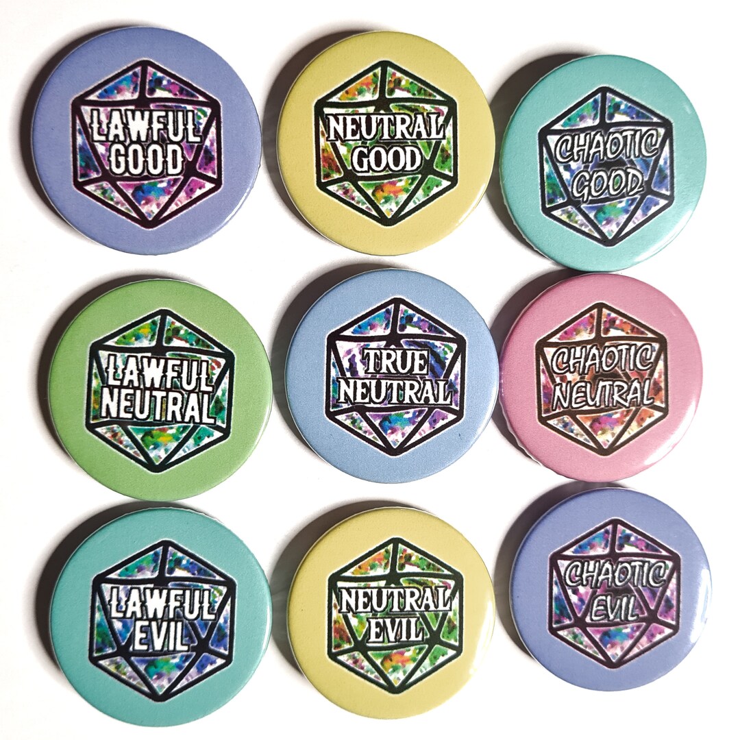 Alignment Badge, Dnd Alignment, Chaotic Neutral, Lawful Good, Lawful ...