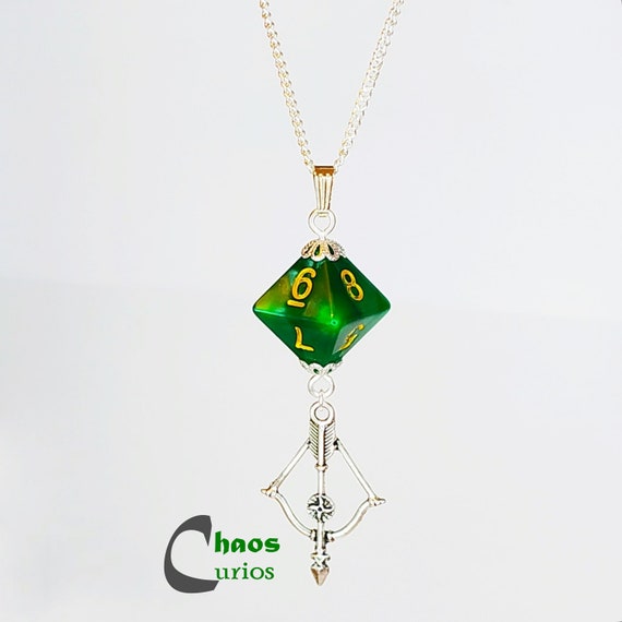 Dnd D8 Dice Crossbow Necklace Silver Finishing Dnd Swag - Etsy UK
