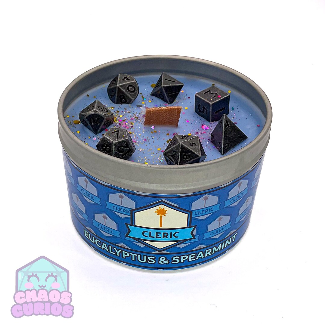 Cleric, Dnd Character Candle, Dnd Dice Candle, Wooden Wick, Peaches and ...